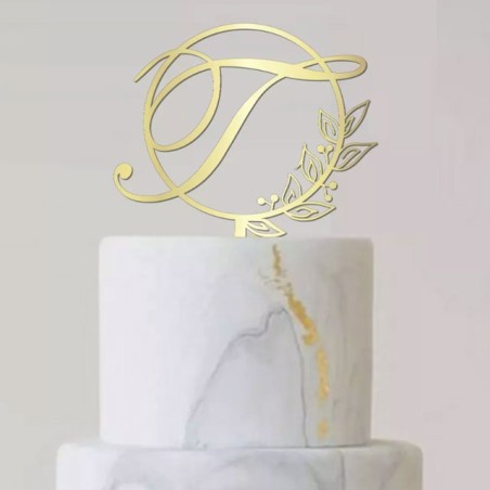 -Topper cake- Decoración para torta, pastel. Espejado mod.569